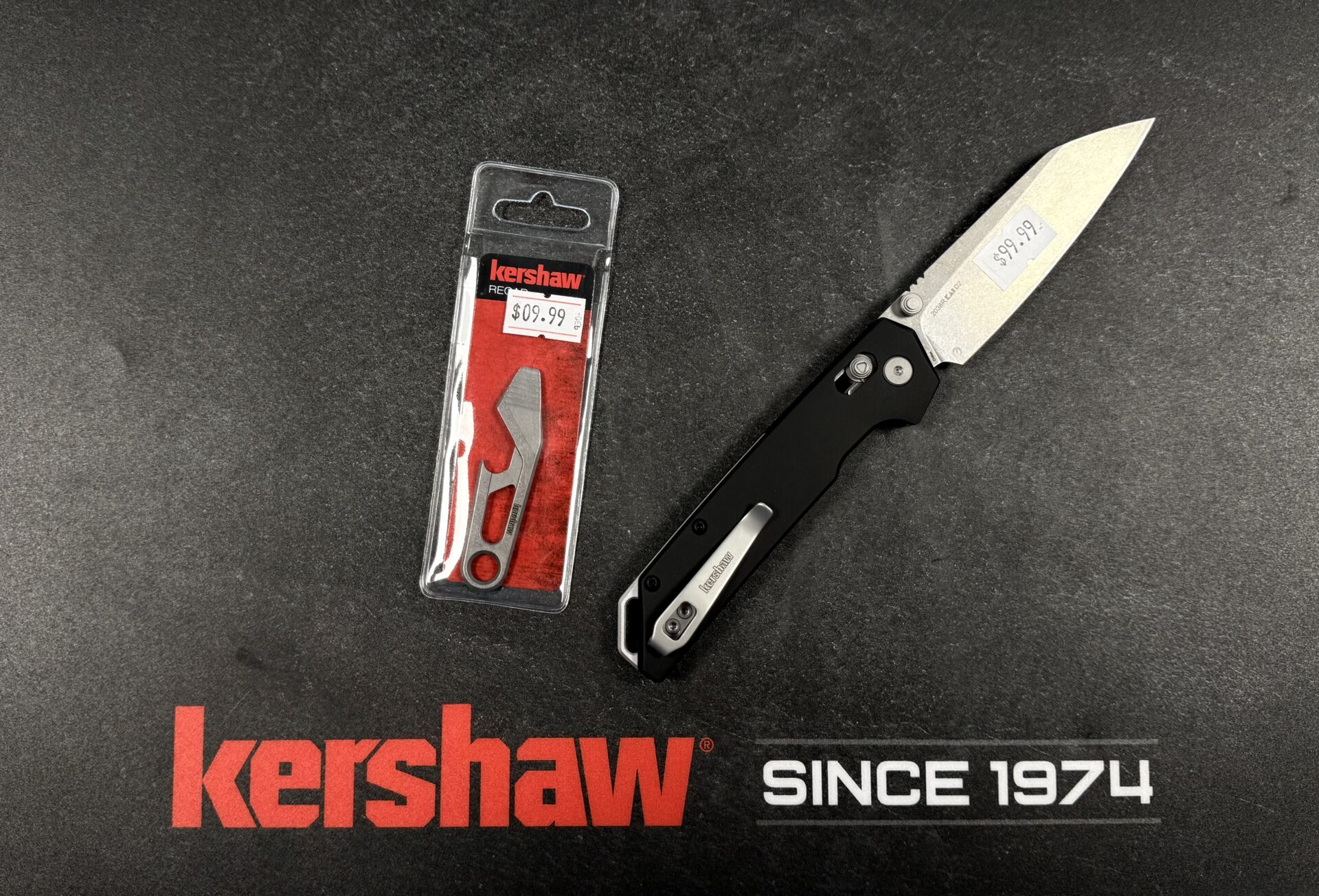 KERSHAW KNIVES IRIDIUM, REVERSE TANTO, MODEL 2038R BUNDLE - AVBOX US